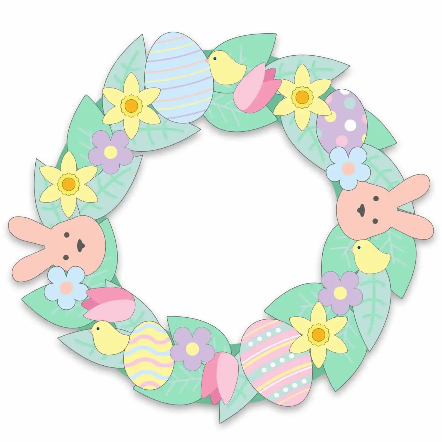 Easter Wreath Craft Kit (x2) – Party Pieces