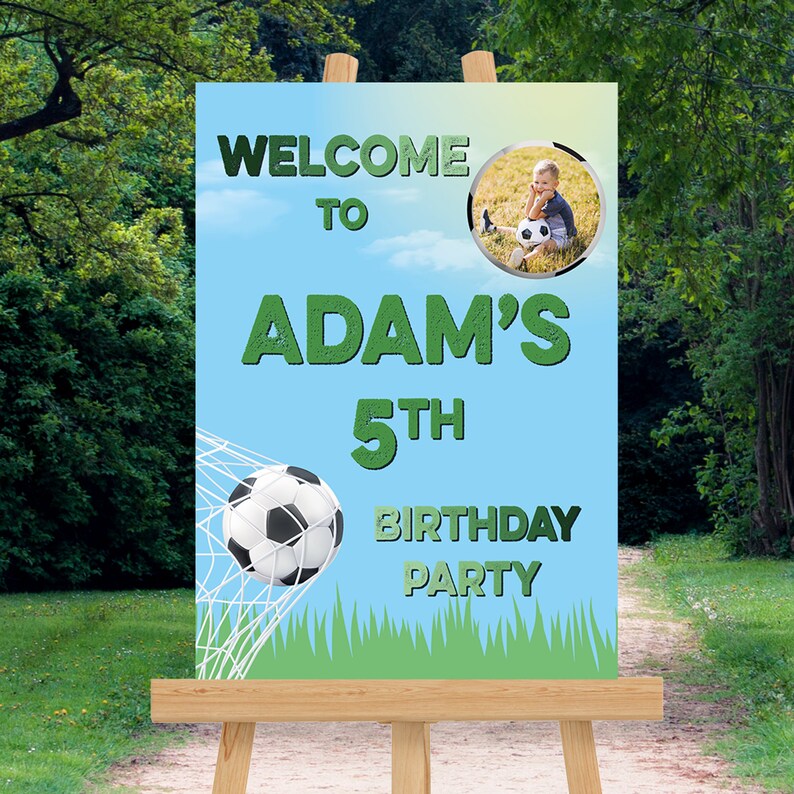 Personalised Football Welcome Sign – Party Pieces