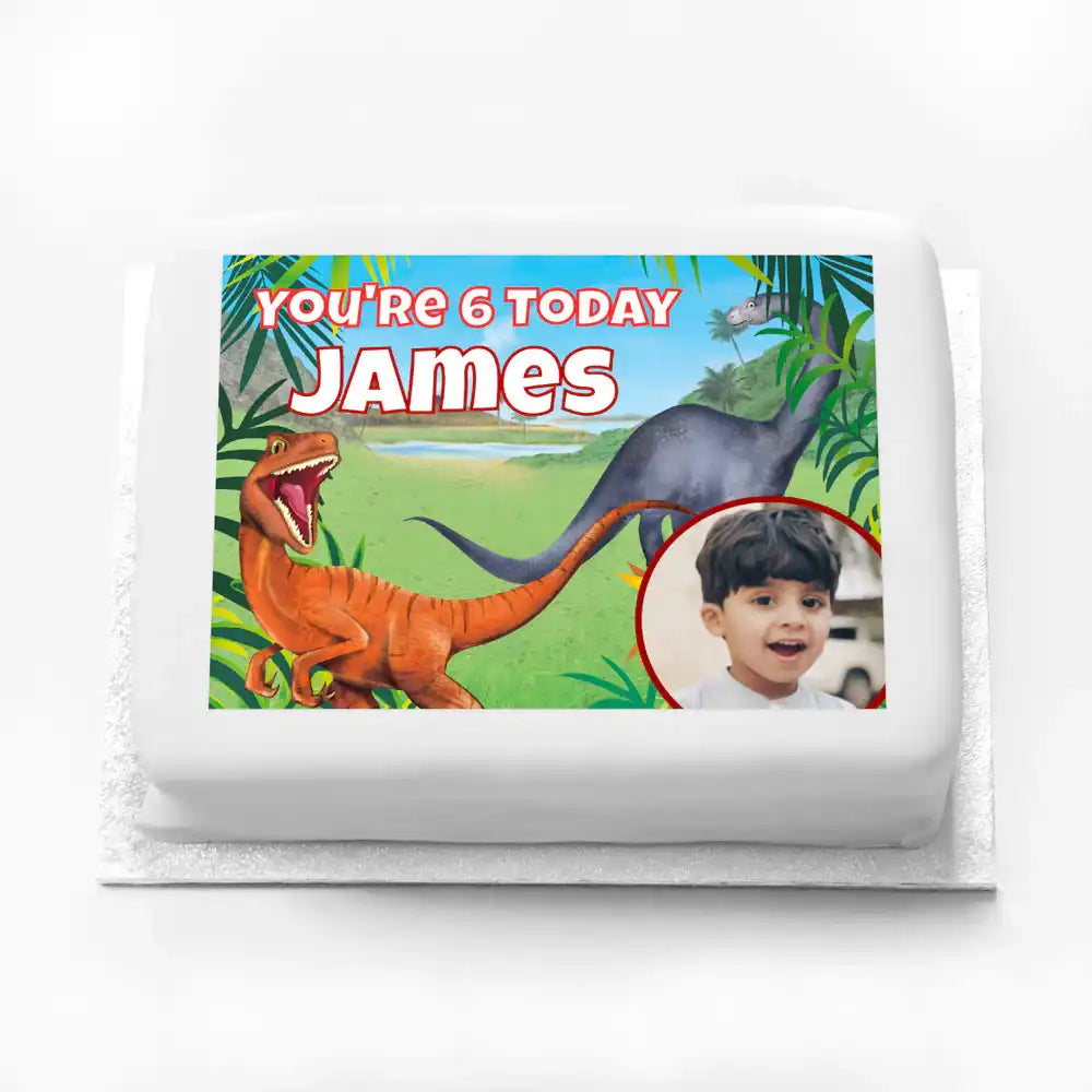 Personalised Photo Cake - Dinosaur Roar | Birthday Cakes | Party ...