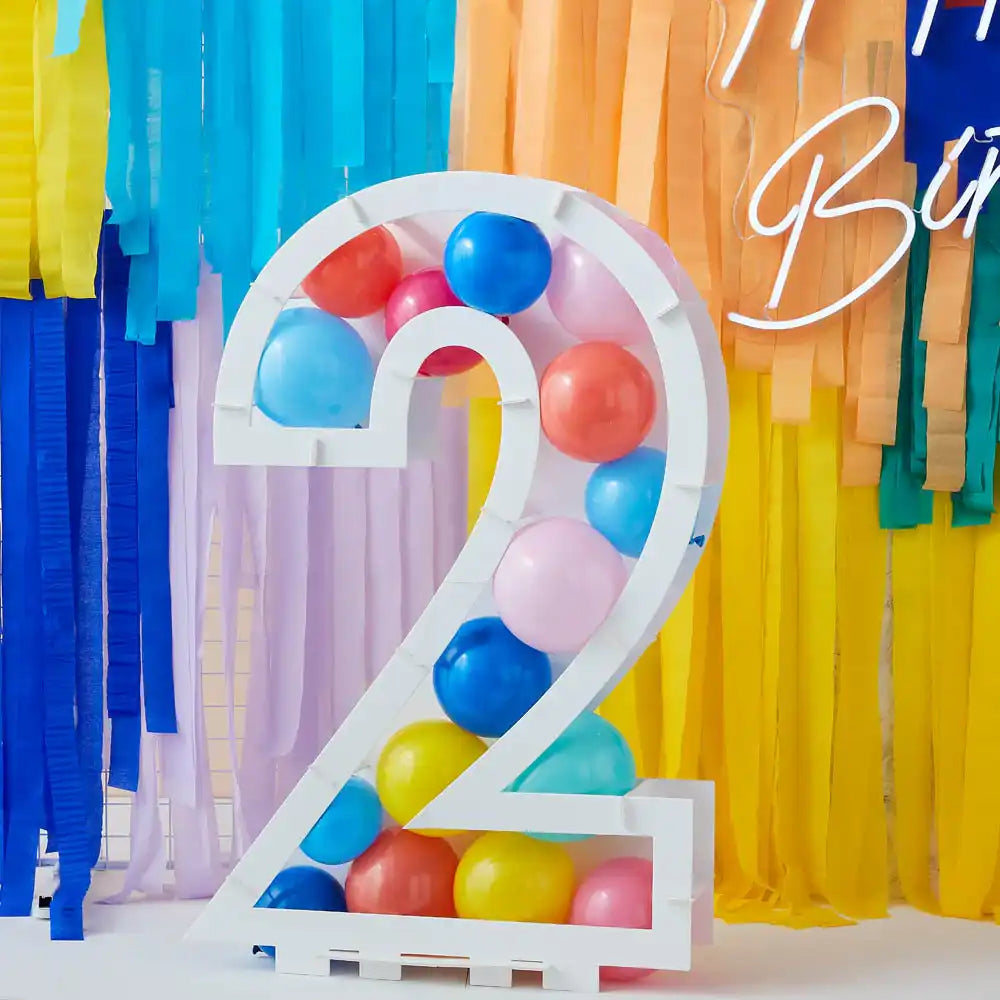 Balloon Mosaic Number Stand 2 | Party Decorations | Party Pieces