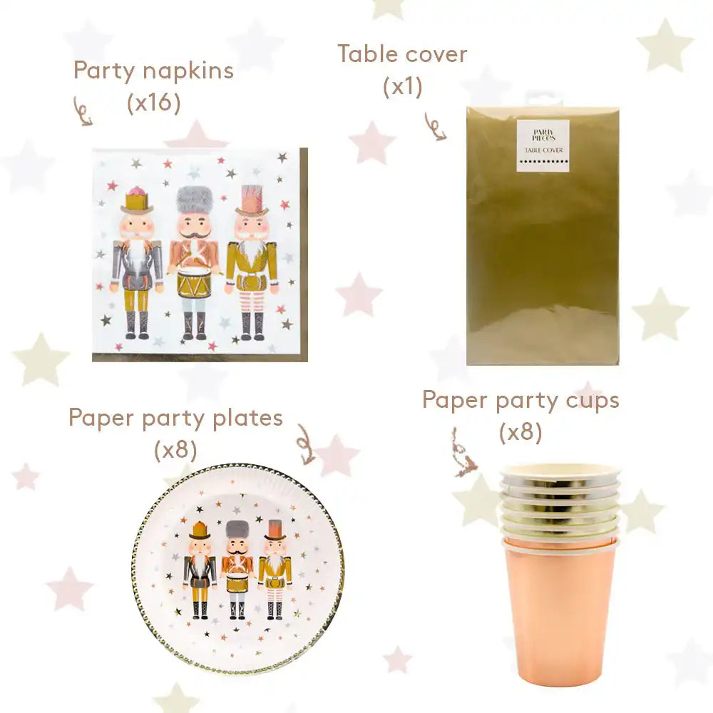 Metallic Nutcracker Table Set (x8) – Party Pieces