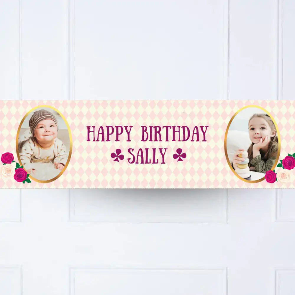 Alice in Wonderland Personalised Party Banner | Party Pieces